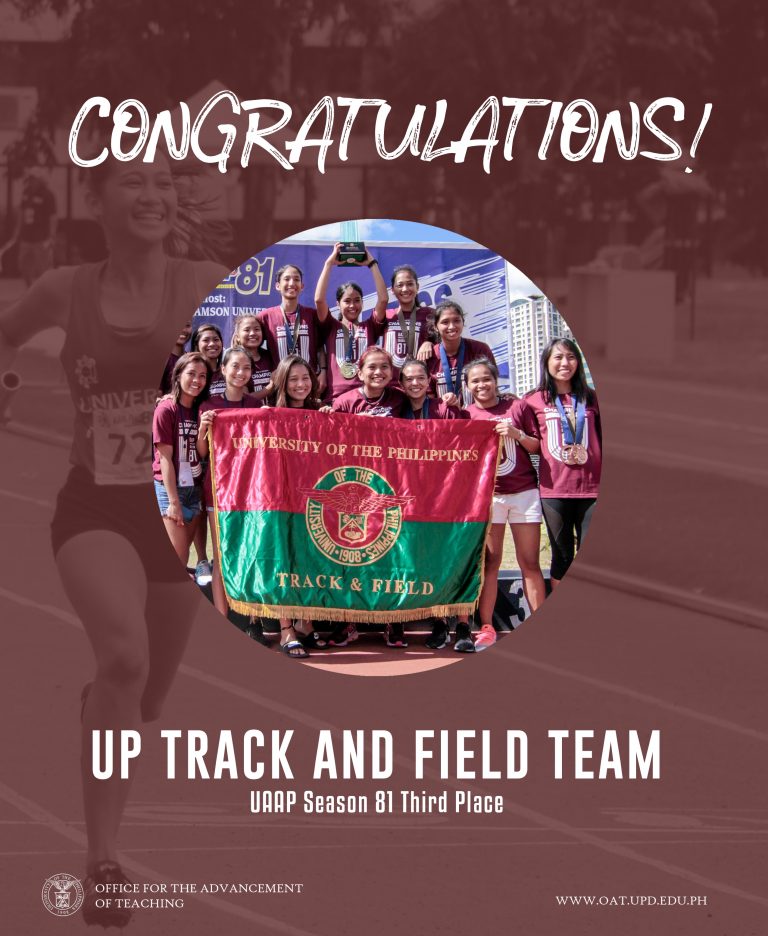 Congratulations, UP Track and Field Team (Women’s Team), for placing ...