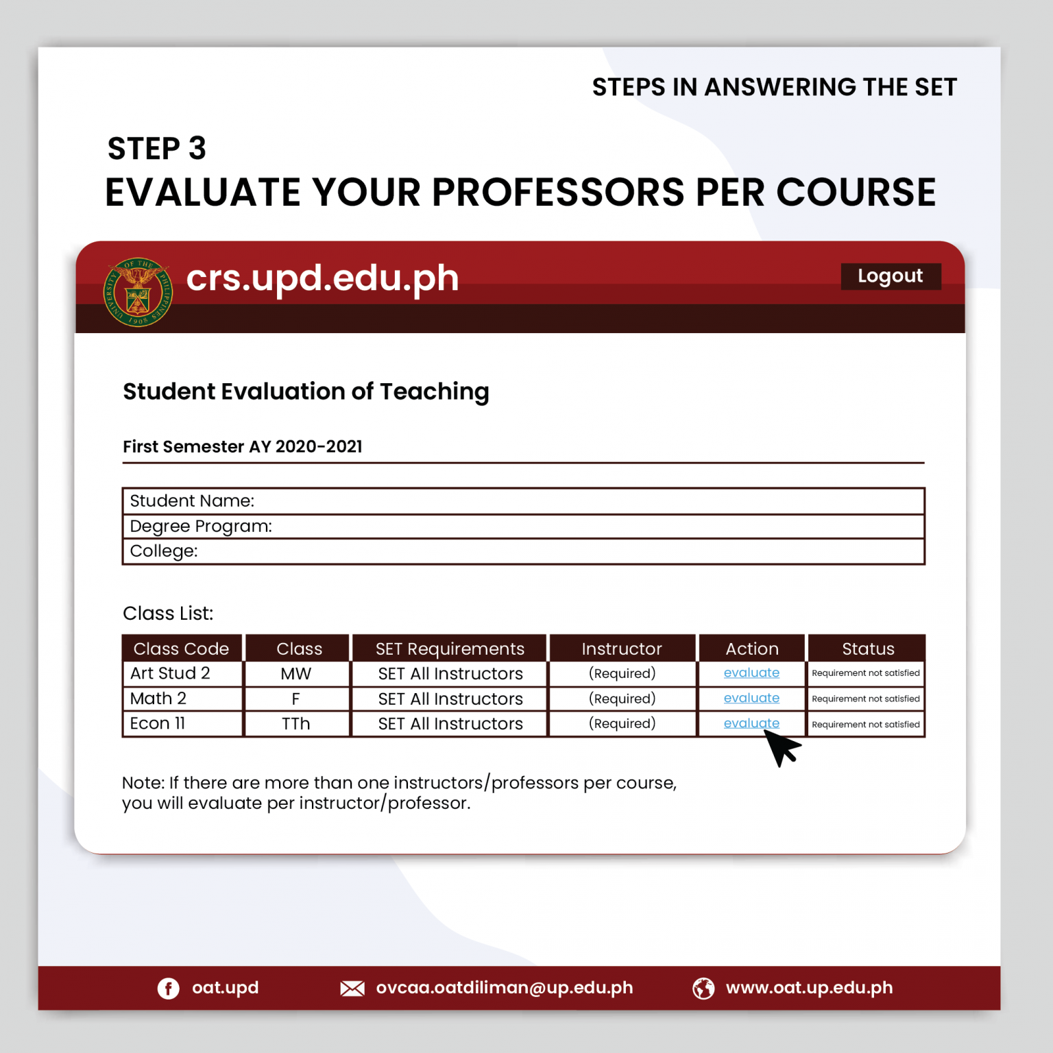 Student Evaluation of Teaching (SET) – Office for the Advancement of ...